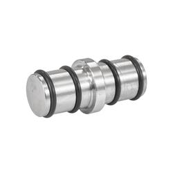 Forge® Stainless Steel Sliding Barn Door Round Rail Connector at Menards®