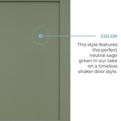 KLËARVŪE Cabinetry® 18" W x 10" H Halmstad™ Sage Green Door Front at ...