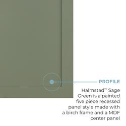KLËARVŪE Cabinetry® 18" W x 10" H Halmstad™ Sage Green Door Front at ...