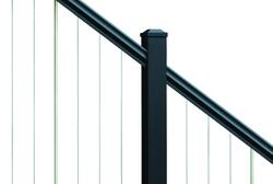 Williams 36" x 6' Black Preassembled Vertical Cable Stair Aluminum ...