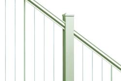 Williams 36" x 6' White Preassembled Vertical Cable Stair Aluminum ...