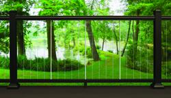 Williams 36" x 6' Bronze Preassembled Vertical Cable Railing Panel at ...