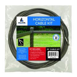 Williams Aluminum Railing 35' - 1/8" 1 x 19 T316 Cable Rail for 3 ...