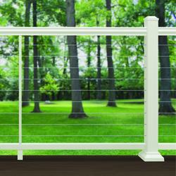 Williams Powder Coated Aluminum White 6' Cable Level Rail Full Frame at ...