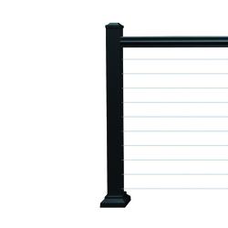 Williams Aluminum Railing 3" x 36" Black Cable End Deck Post at Menards®
