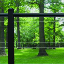Williams Aluminum Railing 3" x 36" Black Cable Inline Deck Post at Menards®
