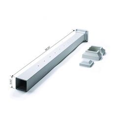 Williams Aluminum Railing 3" x 36" White Cable Inline Deck Post at Menards®