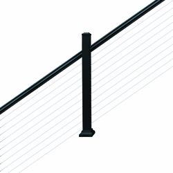 Williams Aluminum Railing 3" x 42" Black Cable Inline Stair Deck Post ...