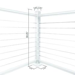 Williams Aluminum Railing 3" x 36" White Cable 90 Degree Corner Deck ...