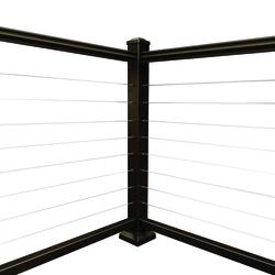 Williams Aluminum Railing 3" x 36" Bronze Cable 90 Degree Corner Deck ...