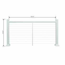 Williams Aluminum Railing 6' White Cable Level Rail Top Rail at Menards®