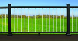 Williams 36" x 8' Tuxedo Preassembled Powder-Coated Aluminum Railing ...