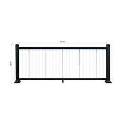 Williams 36" x 8' Black Preassembeled Vertical Cable Railing Panel at ...