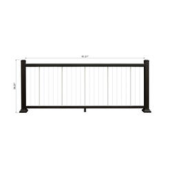 Williams 36" x 8' Bronze Preassembeled Vertical Cable Railing Panel at ...