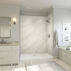 Wetwall™ 60"W x 32"D x 80"H White Sands Shower Surround (4-Piece) at ...