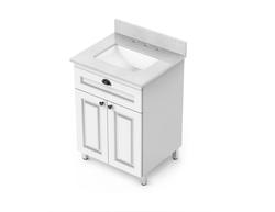 Winette® 25"W x 22"D Speckled White Engineered Stone Vanity Top with ...