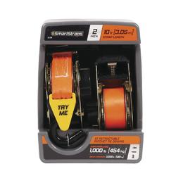 SmartStraps® 10' x 1" Orange Retractable Ratchet Straps - 2 Pack at ...