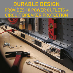 Legrand® Wiremold® 48" Plugmold Tough 10-Outlet Diamond Power Strip at ...