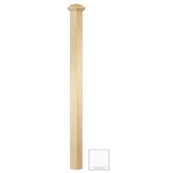 Coffman Stair Parts 3-1/2" x 65" Primed Stair Box Newel with Removable ...
