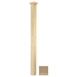 Coffman Stair Parts 3-1/2" x 63-1/2" Unfinished Poplar Stair Box Newel ...