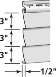 MainStreet™ Triple 3" x 12'1" Sterling Gray Brushed Vinyl Siding at ...