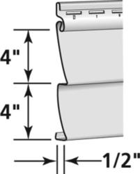 Encore™ Double 4" x 12'6" Oxford Blue Vinyl Siding at Menards®