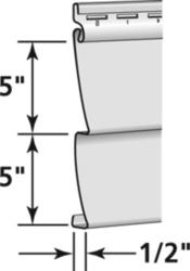 Encore™ Double 5" x 12' Herringbone Vinyl Siding at Menards®