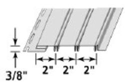 6" x 12'6" Snow Triple 2" Solid Beaded Vinyl Soffit at Menards®