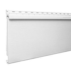 TimberCrest™ Single 7" x 12'4" White Plank Vinyl Siding at Menards®