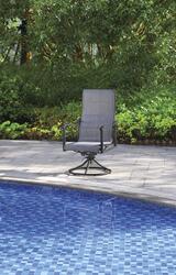 Backyard Creations® Shorewood Black Swivel Rocker Dining Patio Chair ...