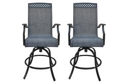 Backyard Creations® Laurel Ridge Black High Dining Swivel Patio Chair ...