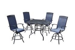 Backyard Creations® Laurel Ridge Black 5-Piece High Dining Patio Set ...