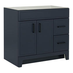 St. Paul® Roslin 36"W x 21-3/4"D Deep Blue Bathroom Vanity Cabinet at ...