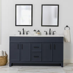 St. Paul® Roslin 60"W x 21-3/4"D Deep Blue Bathroom Vanity Cabinet at ...
