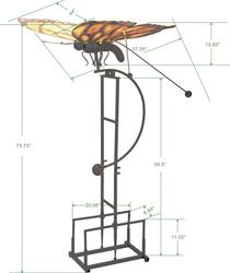 Enchanted Garden™ 6'1" Jumbo Rocking Kinetic Monarch Butterfly at Menards®