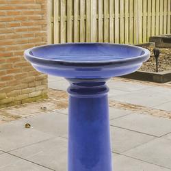 Enchanted Garden® 21-1/2" Cobalt Blue New Classic Ceramic Bird Bath at ...