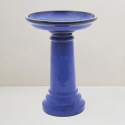Enchanted Garden® 21-1/2" Cobalt Blue New Classic Ceramic Bird Bath at ...