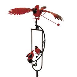 Enchanted Garden™ 4'3" Cardinal & Kids Rocking Kinetic Bird at Menards®
