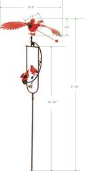Enchanted Garden™ 4'3" Cardinal & Kids Rocking Kinetic Bird at Menards®