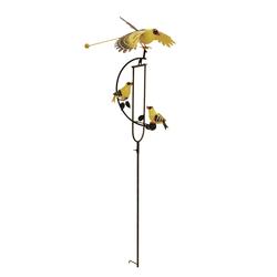 Enchanted Garden™ 4'2" Goldfinch & Kids Rocking Kinetic Bird at Menards®