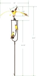 Enchanted Garden™ 4'2" Goldfinch & Kids Rocking Kinetic Bird at Menards®