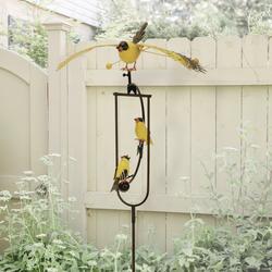 Enchanted Garden™ 4'2" Goldfinch & Kids Rocking Kinetic Bird at Menards®
