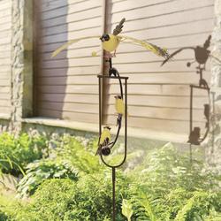 Enchanted Garden™ 4'2" Goldfinch & Kids Rocking Kinetic Bird at Menards®