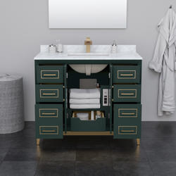 Wyndham Collection® Marlena 41-3/4"W x 21-3/4"D Green Bathroom Vanity ...