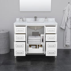 Wyndham Collection® Marlena 41-3/4"W x 21-3/4"D White Bathroom Vanity ...