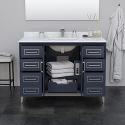 Wyndham Collection® Marlena 47-3/4"W x 21-3/4"D Dark Blue Bathroom ...