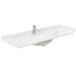 Wyndham Collection® Strada 60"W x 22"D Light Green Vanity and Giotto ...