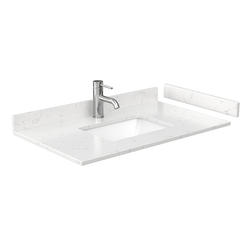 Wyndham Collection® Strada 36"W x 22"D Dark Gray Vanity and Carrara ...