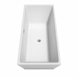 Wyndham Collection® Sara 67"W x 31-1/2"D x 23-1/2"H White/Brushed ...