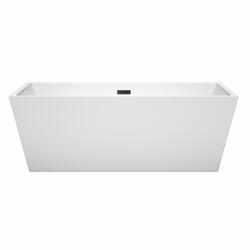 Wyndham Collection® Sara 67"W x 31-1/2"D x 23-1/2"H White/Matte Black ...